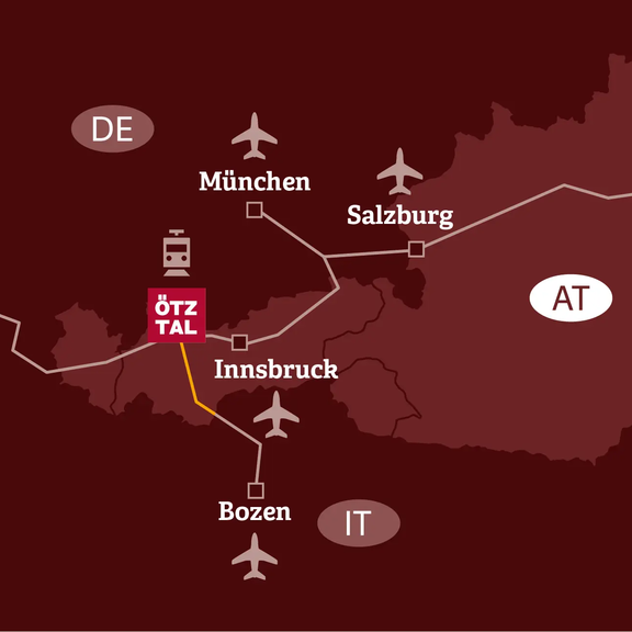 Ski area map, lifts & slopes in Hochoetz | Ötztal in Tirol, Austria